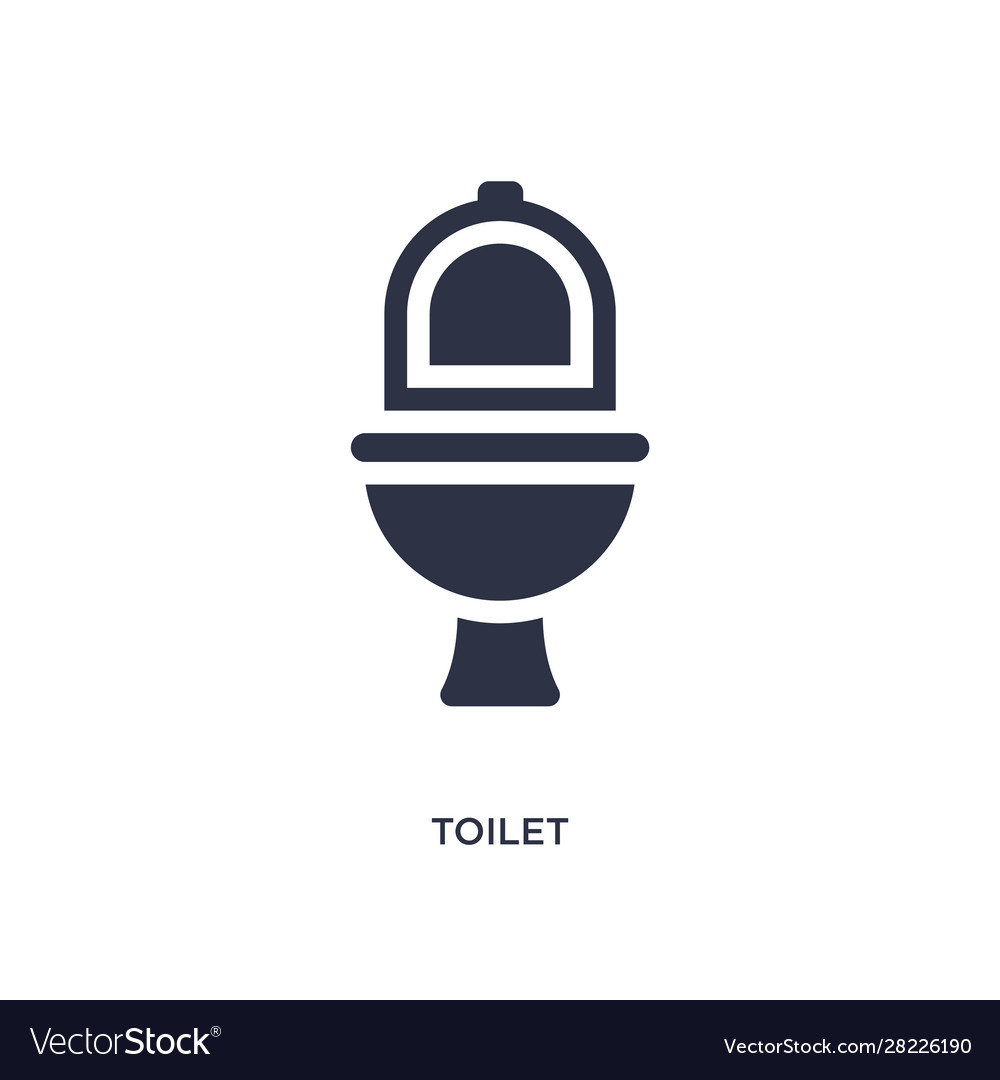 Toilet icon on white background simple element Vector Image