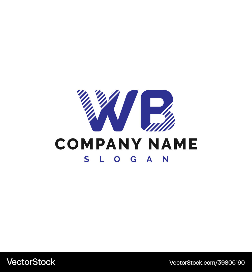 Wb letter logo design letter logo Royalty Free Vector Image