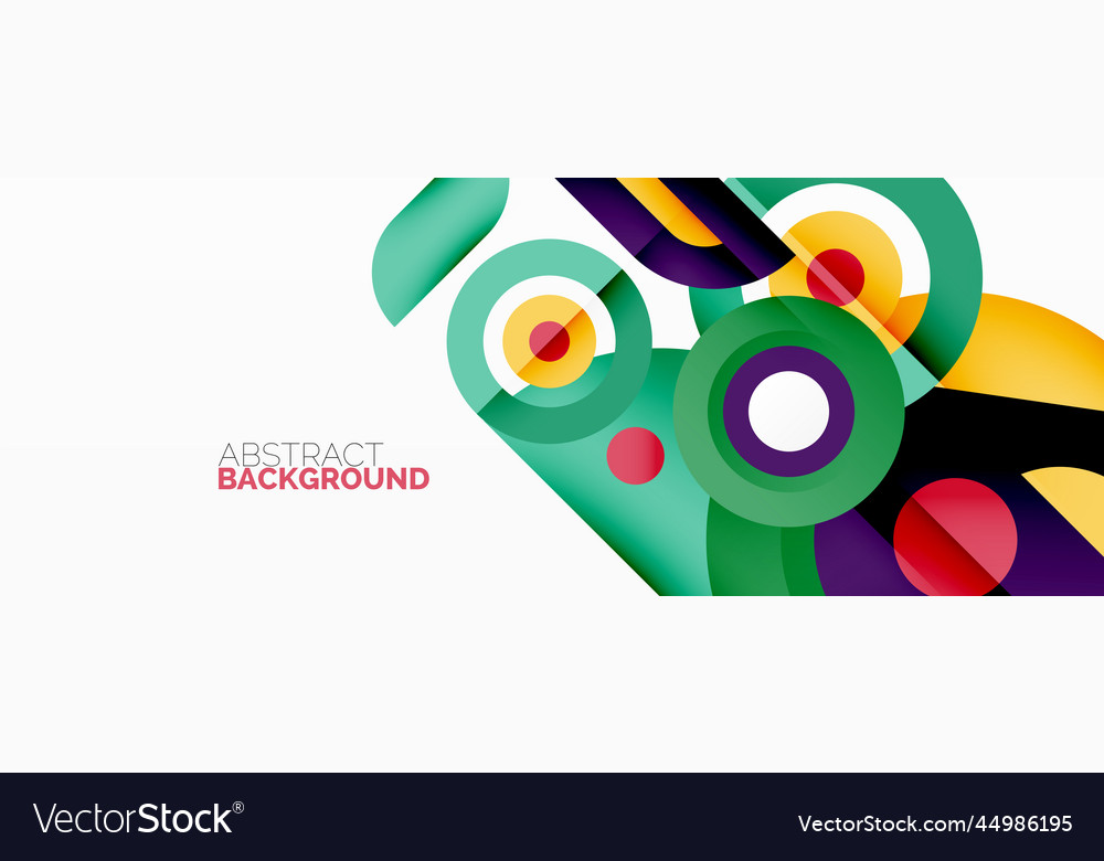 Abstract round shapes background minimalist Vector Image