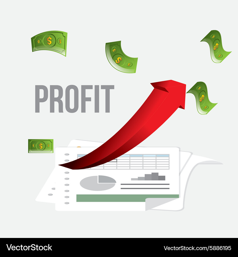 Business profit design Royalty Free Vector Image