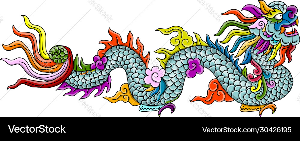 Chinese dragon for your design Royalty Free Vector Image