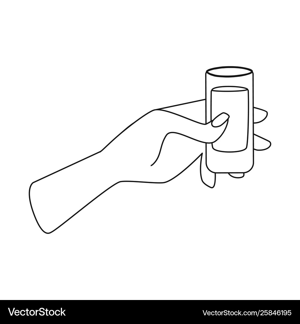 Design hand and water sign set Royalty Free Vector Image