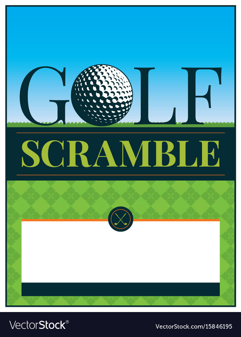Golf Tournament Scramble Flyer Royalty Free Vector Image