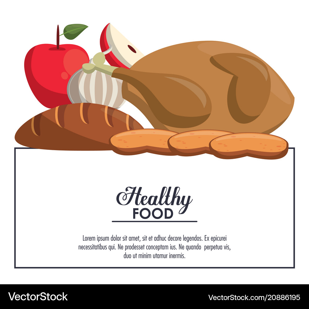 Healthy Food Infographic Royalty Free Vector Image