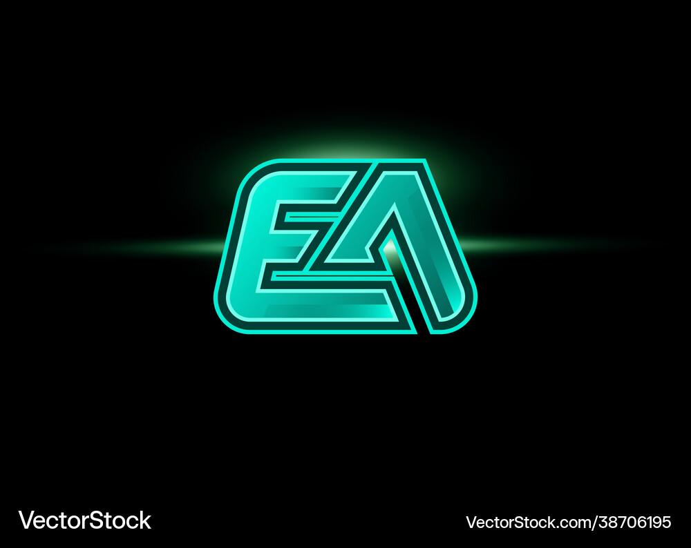 Initial letters ea esport style fit for gaming Vector Image