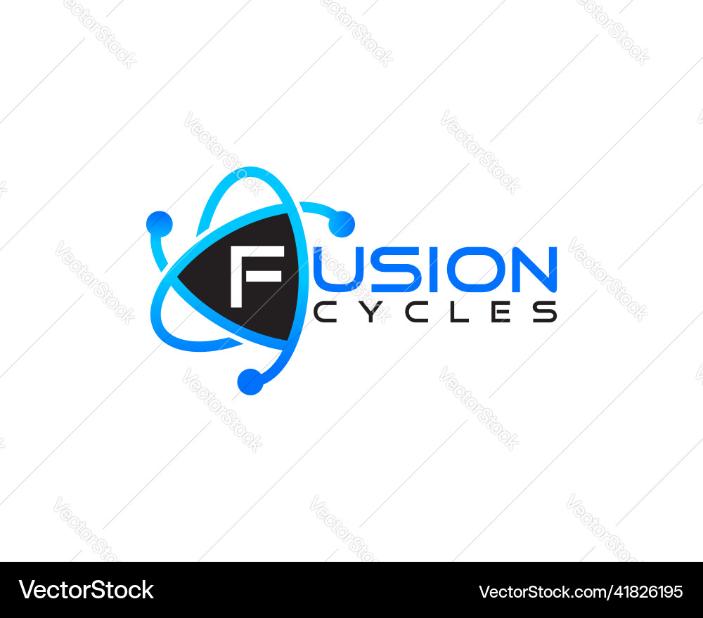 Letter f cycles logo concept Royalty Free Vector Image