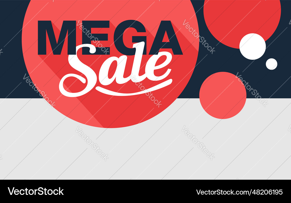 Mega sale message in top of mailing header Vector Image