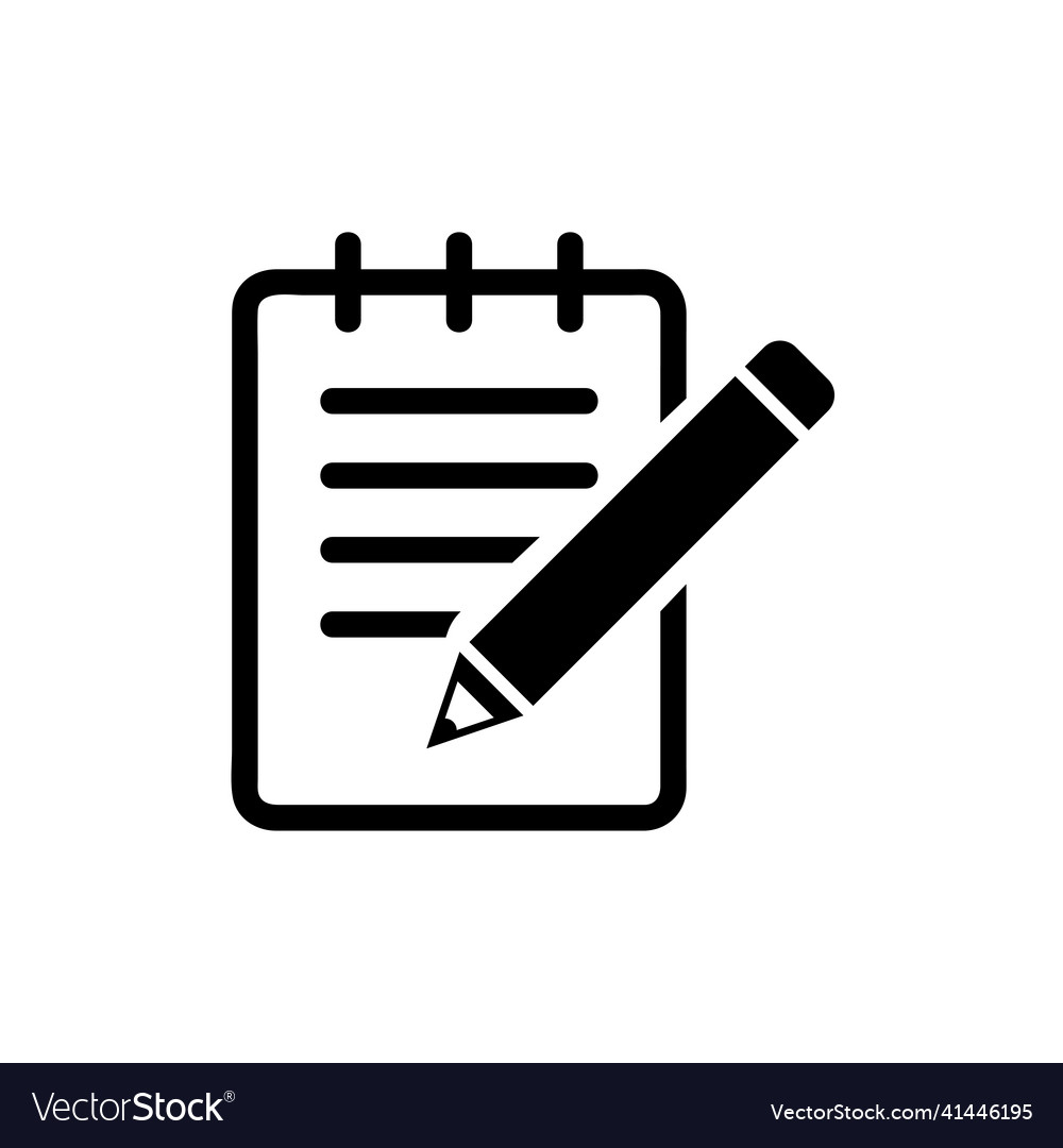 Notepad symbol simple flat icon of paper Vector Image Notepad symbol simple flat icon of paper Vector Image
