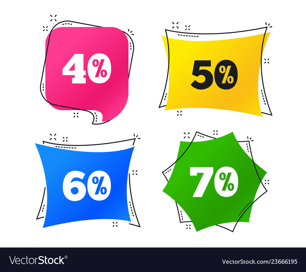 Sale discount icons special offer price signs Vector Image