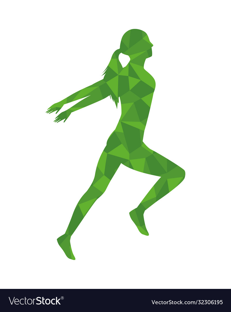 Silhouette athletic woman running Royalty Free Vector Image Silhouette athletic woman running Royalty Free Vector Image