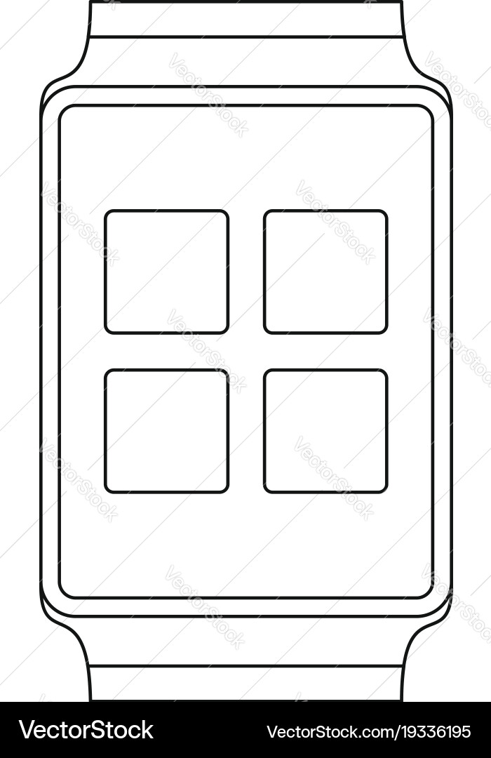 Sport clock icon outline style Royalty Free Vector Image