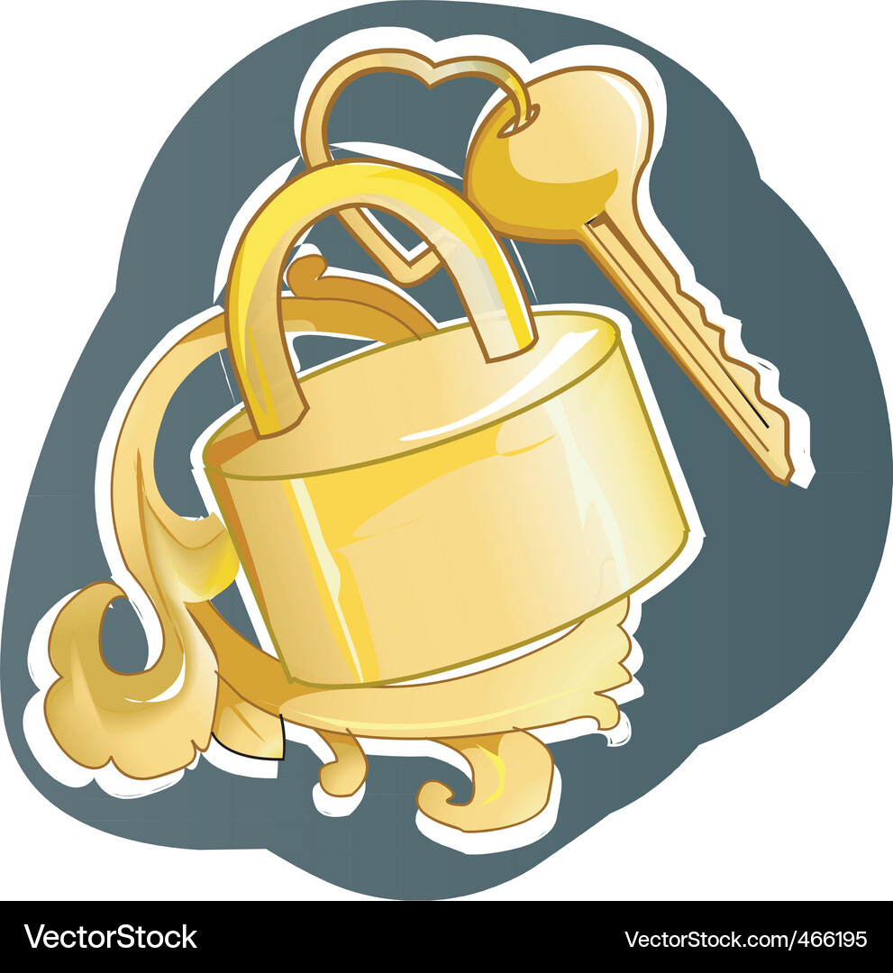 Wedding lock Royalty Free Vector Image - VectorStock