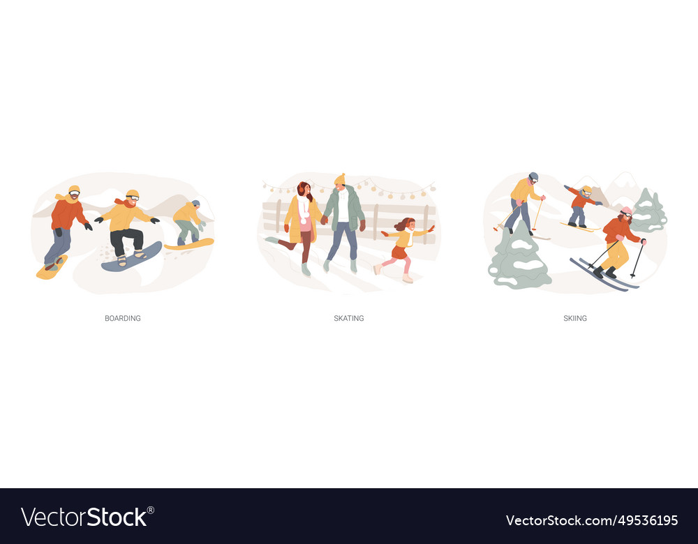 Winter sport isolated concept Royalty Free Vector Image