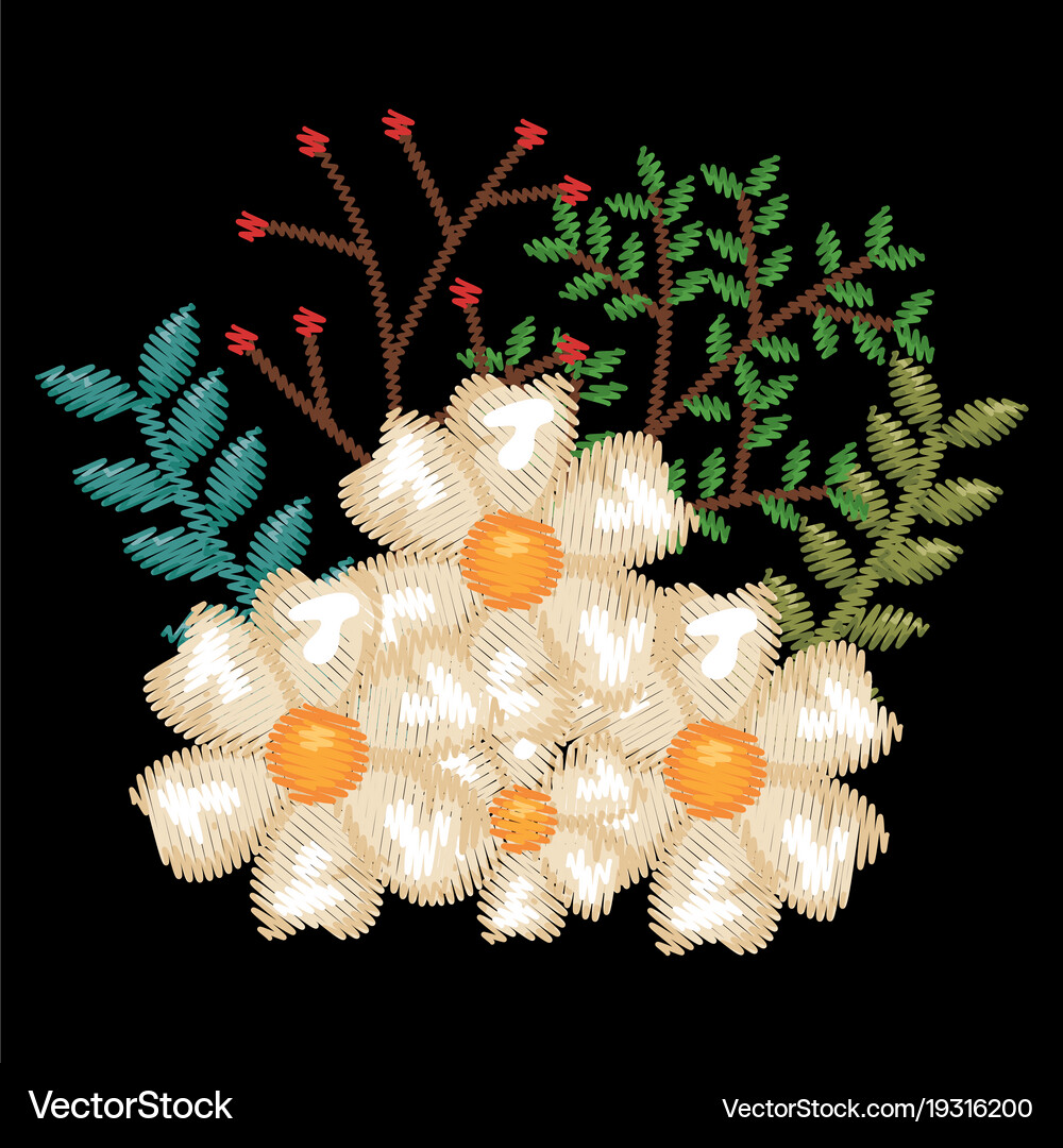 Beautiful floral decoration icon Royalty Free Vector Image