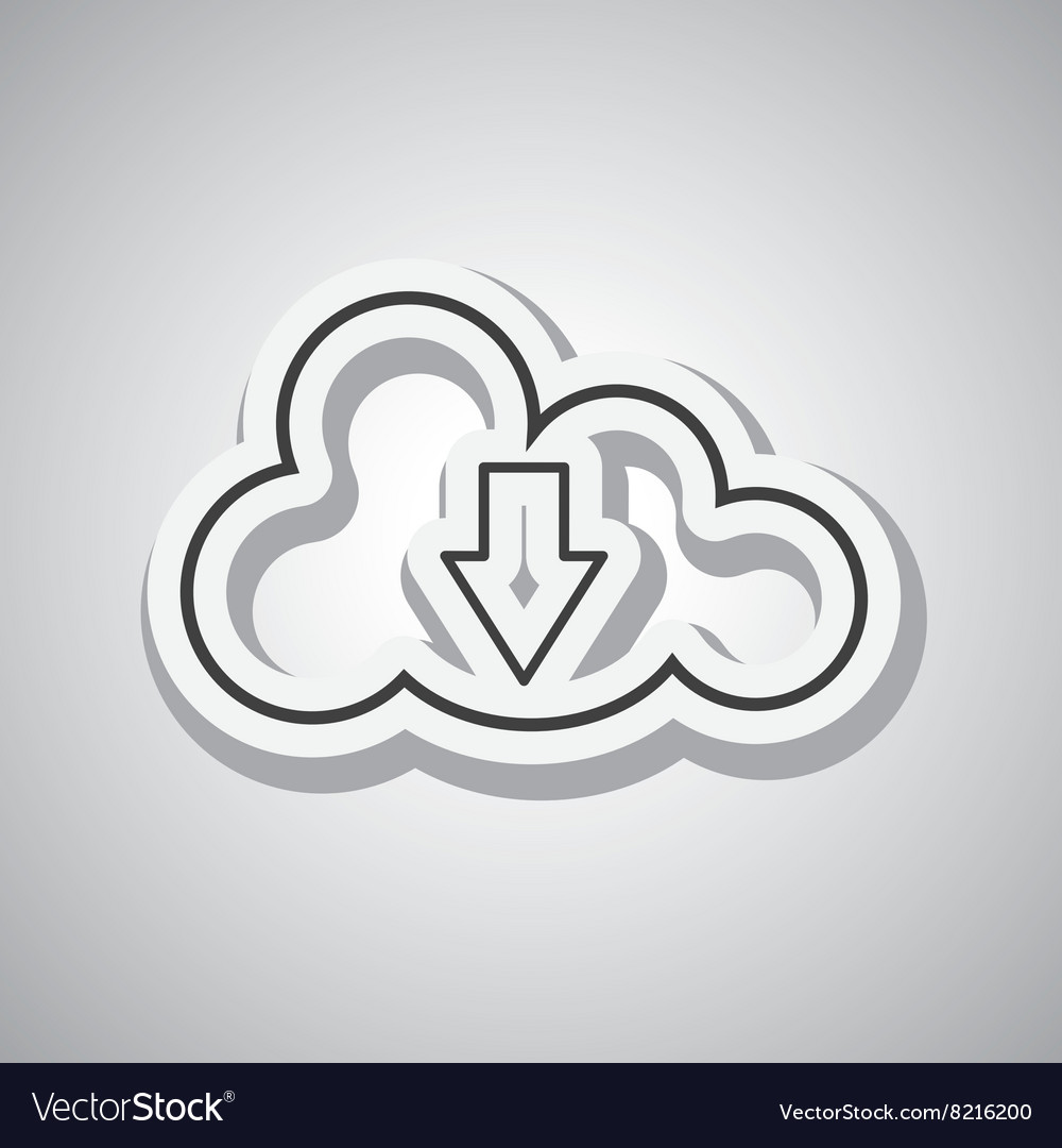 Cloud computing icon design Royalty Free Vector Image