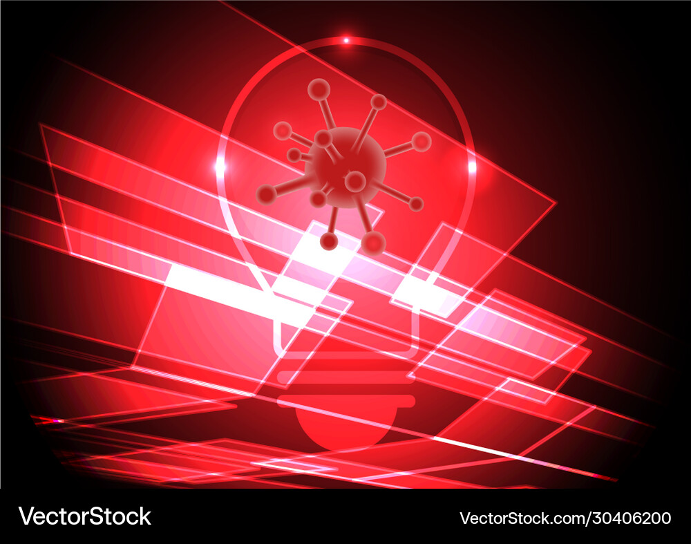 Covid19-19 coronavirus disease light bulb Vector Image