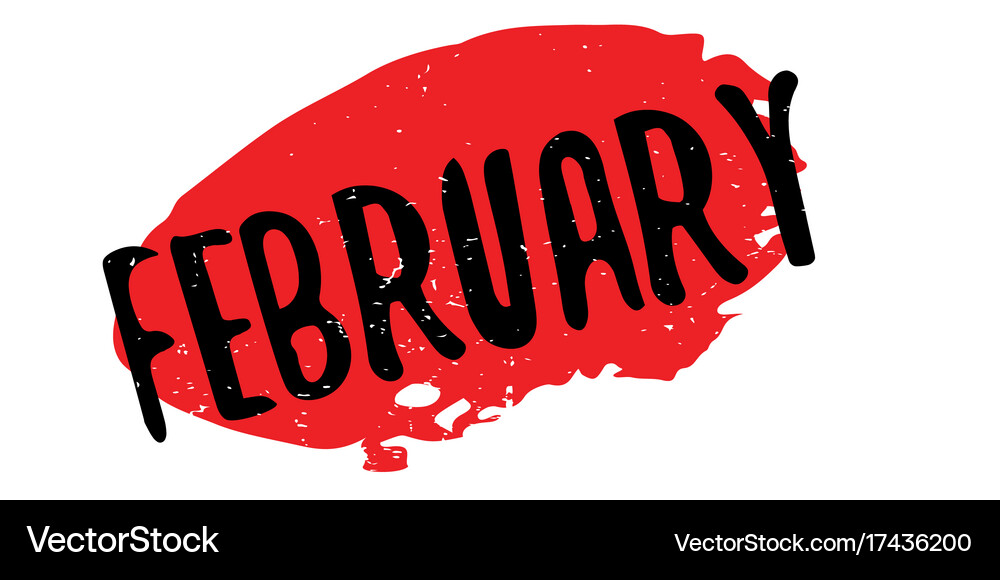 February rubber stamp Royalty Free Vector Image