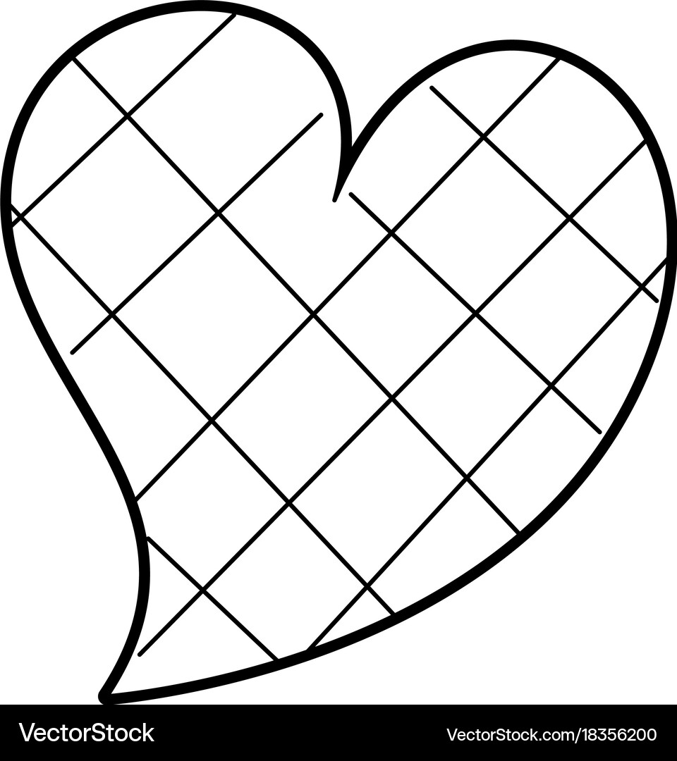 Heart love square design romance passion Vector Image