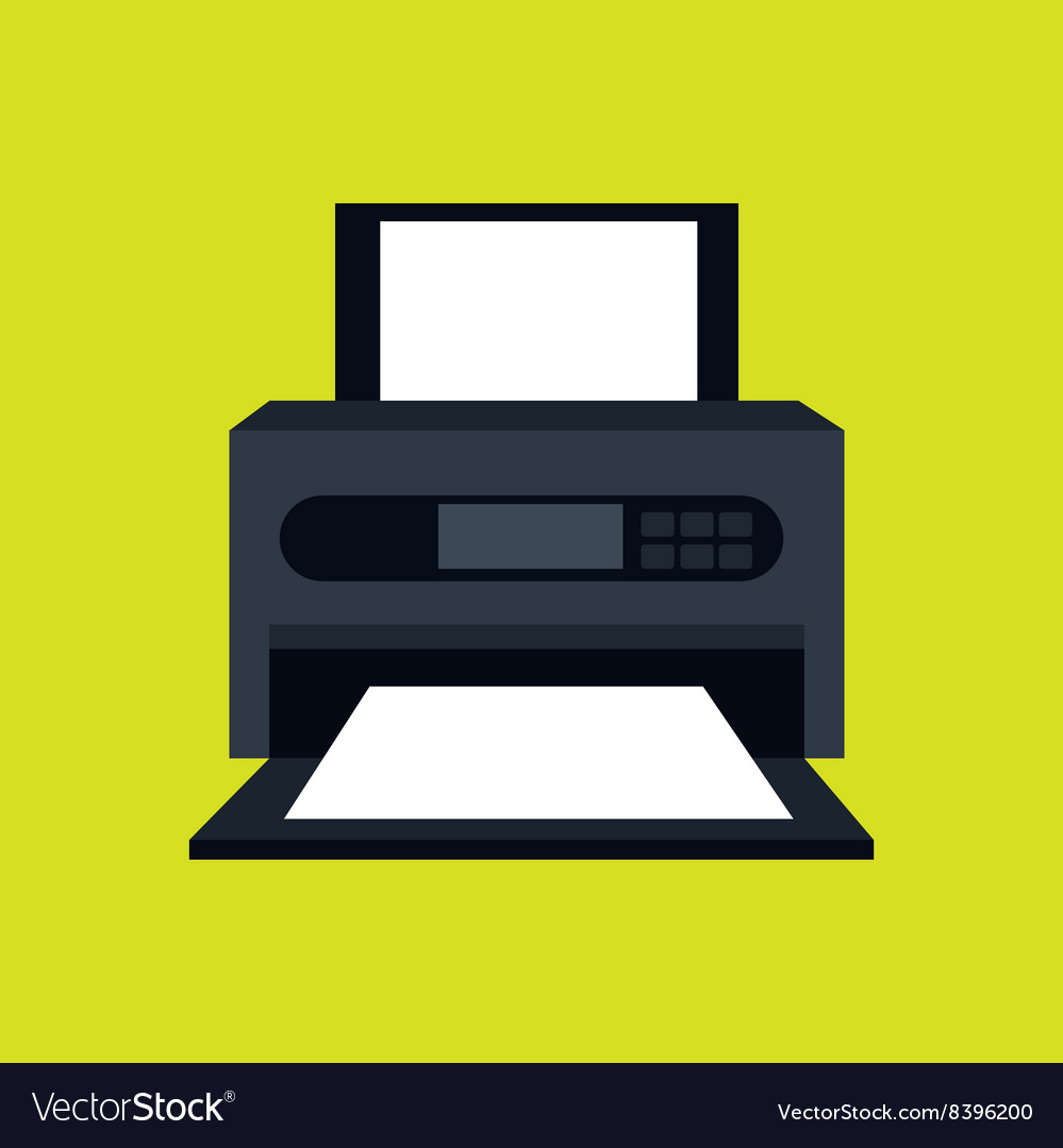 Printer office design Royalty Free Vector Image