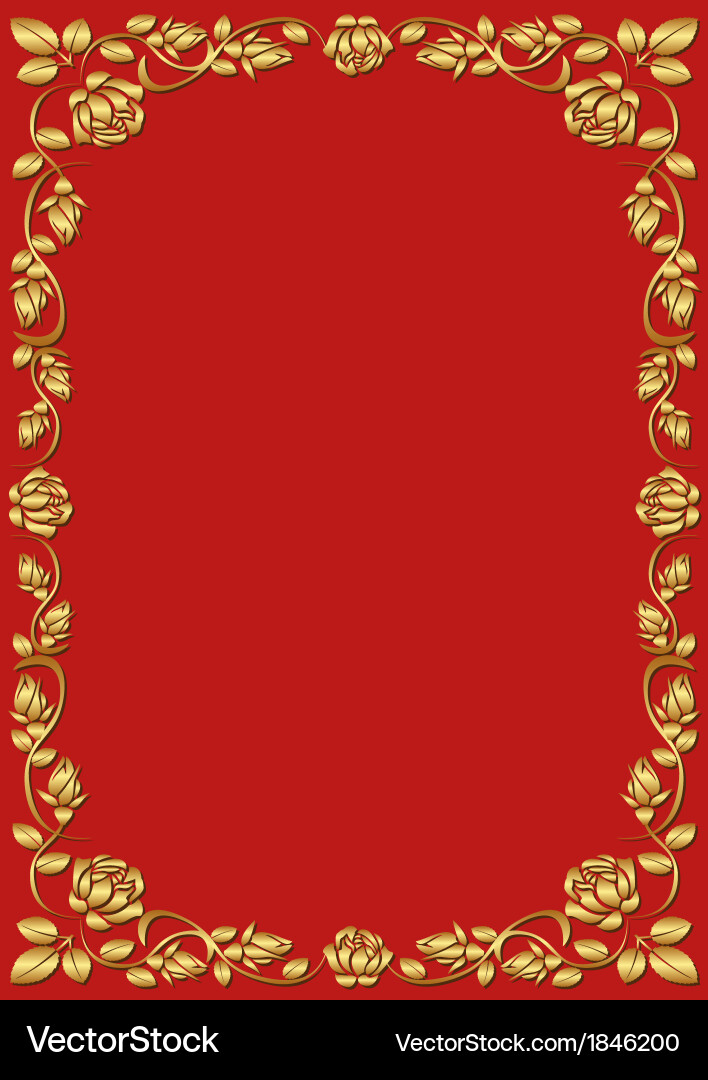 Rose frame Royalty Free Vector Image - VectorStock