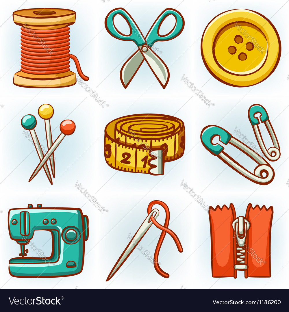Sewing set Royalty Free Vector Image - VectorStock