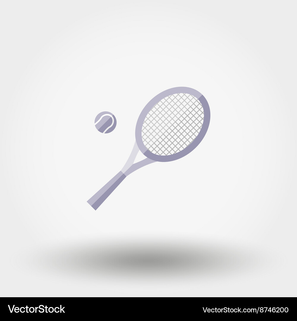 Tennis racket and ball icon Royalty Free Vector Image