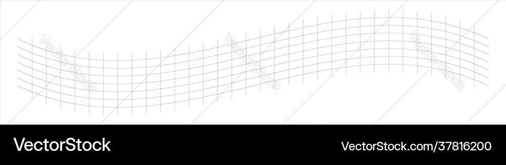 Wavy ripple curved distort effect long oblong Vector Image