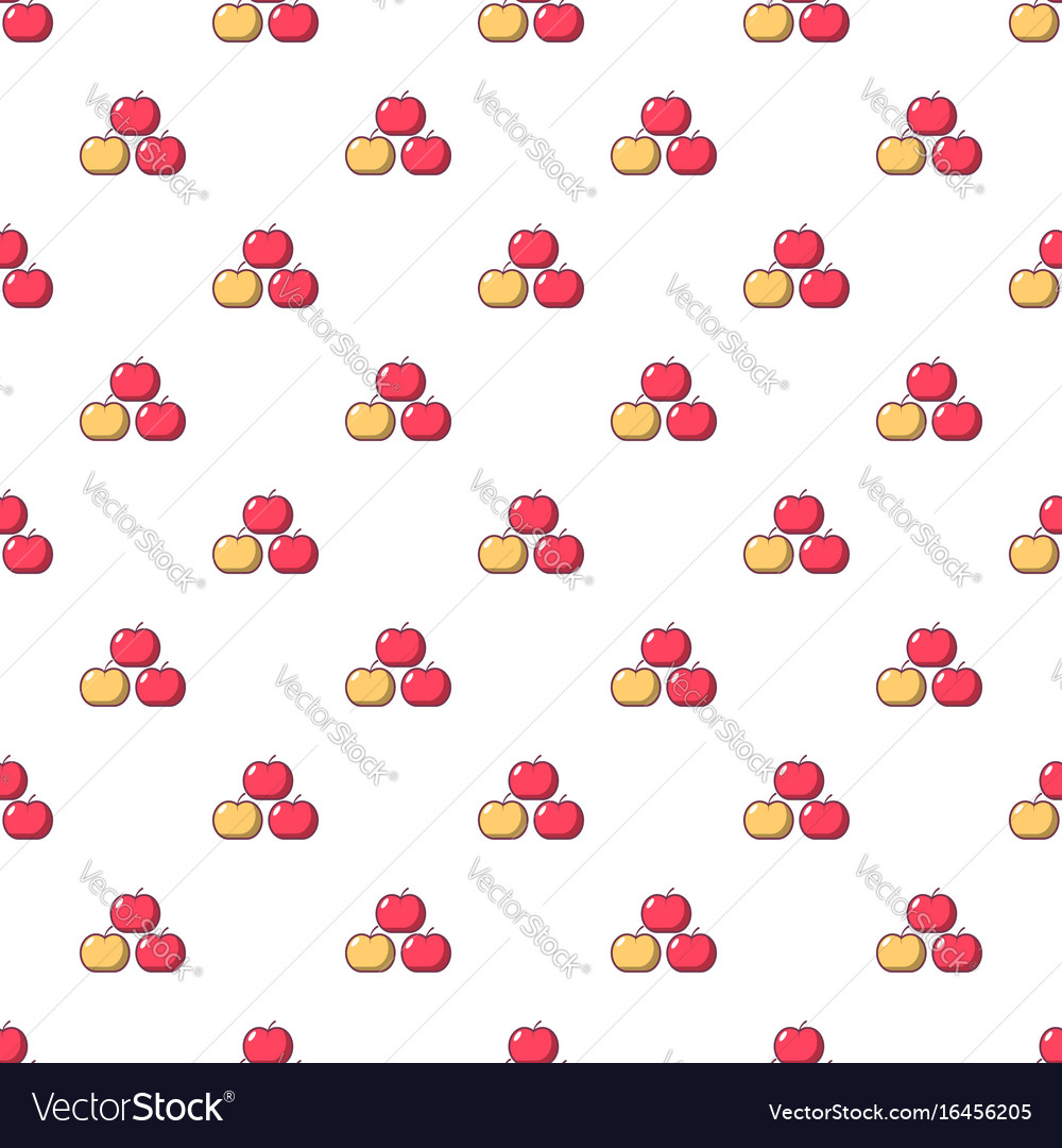 Apples pattern seamless Royalty Free Vector Image