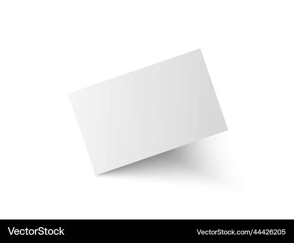 Blank business card falling voucher template Vector Image
