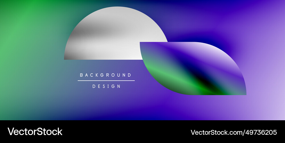 Circles and round shapes with gradients minimal Vector Image