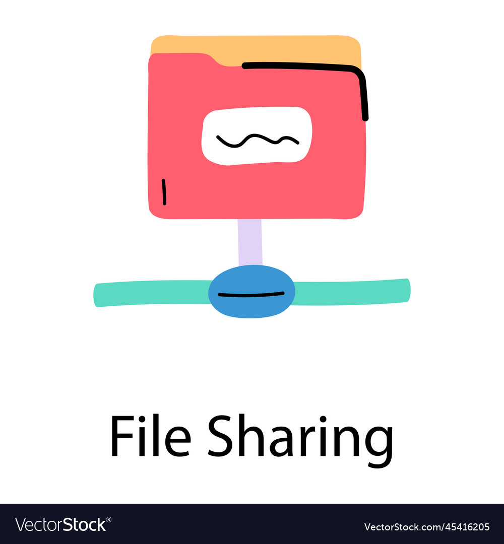 File sharing Royalty Free Vector Image - VectorStock