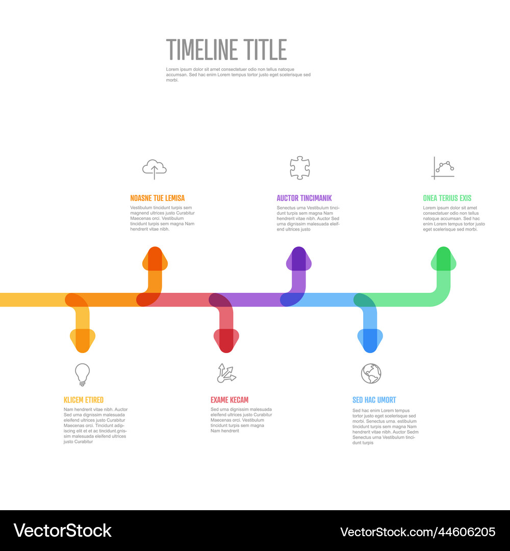 Infographic company milestones thick line Vector Image