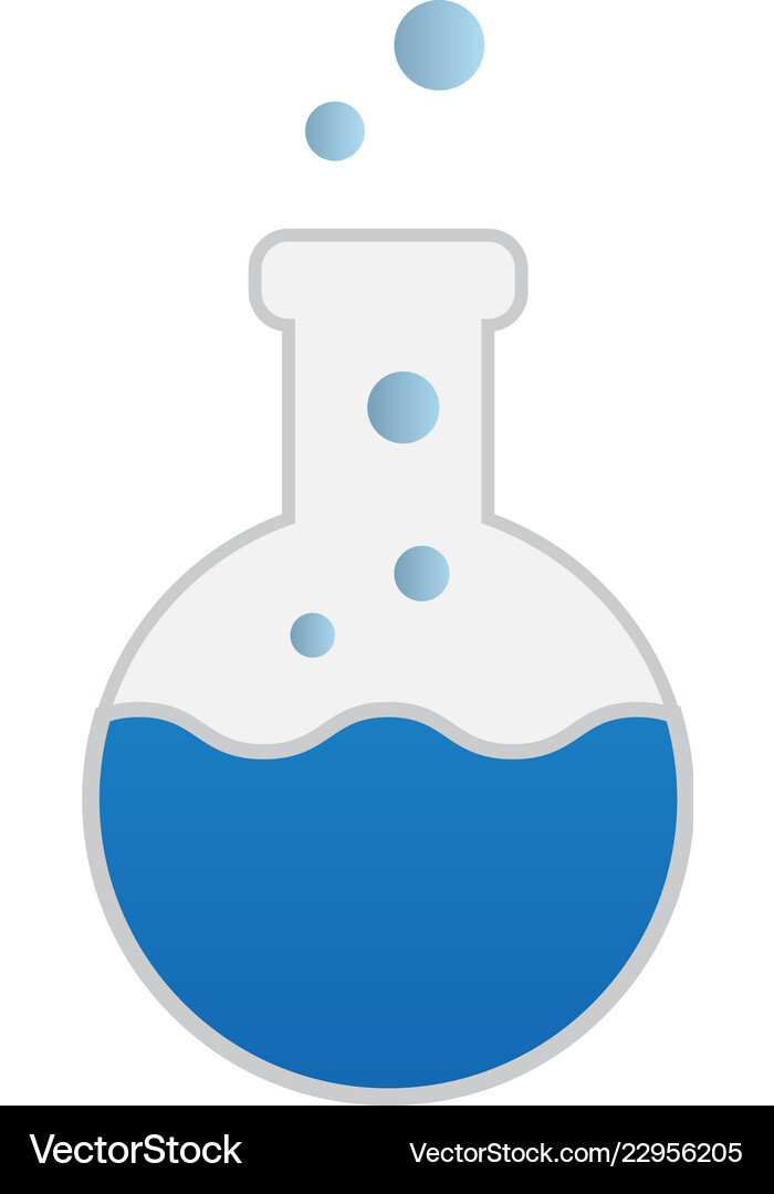 Lab flask tube graphic design template Royalty Free Vector