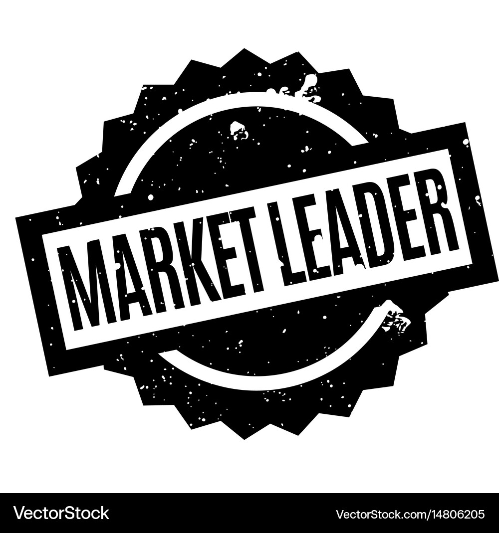 Market leader rubber stamp Royalty Free Vector Image