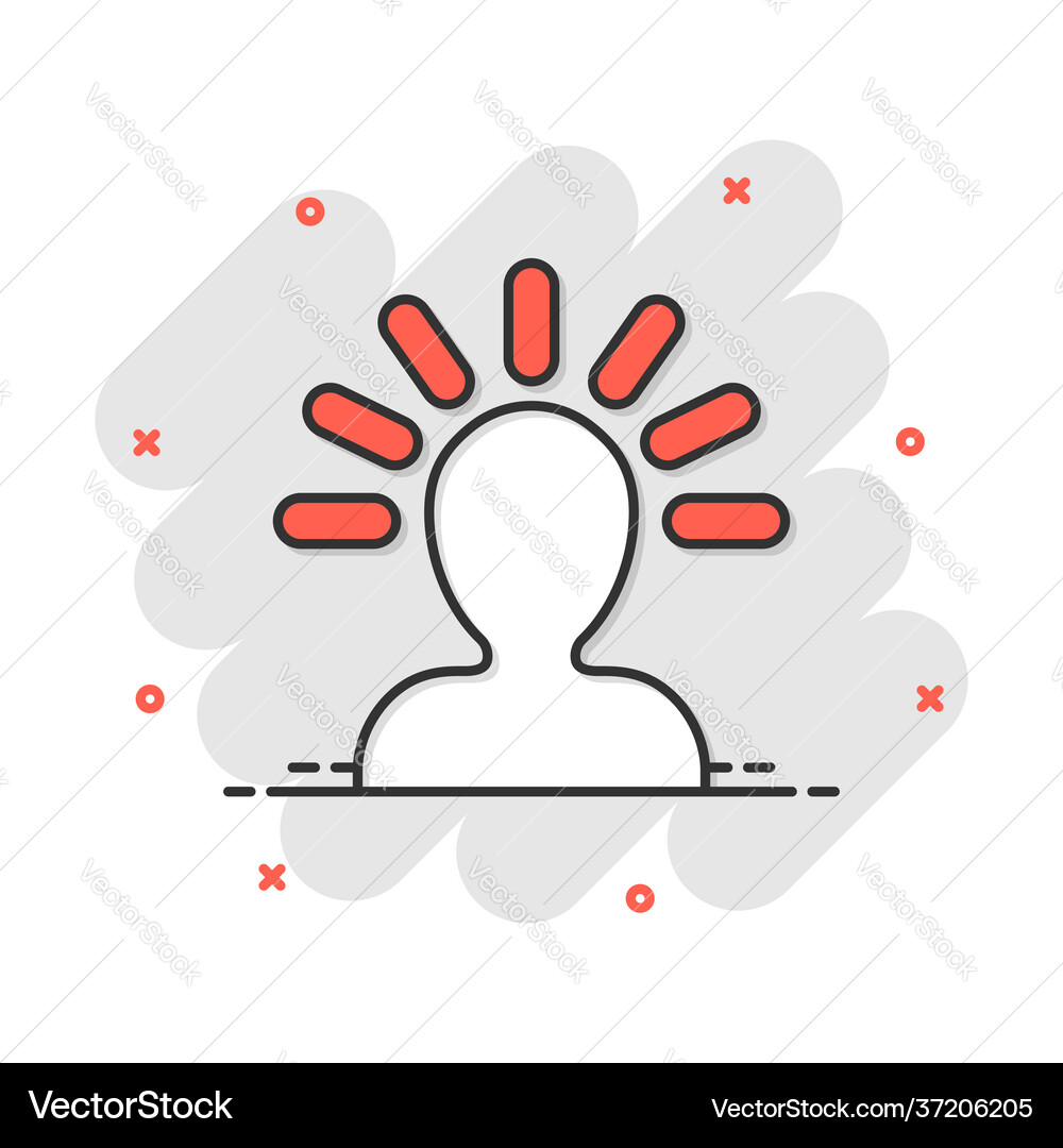 Mind people icon in comic style human frustration Vector Image
