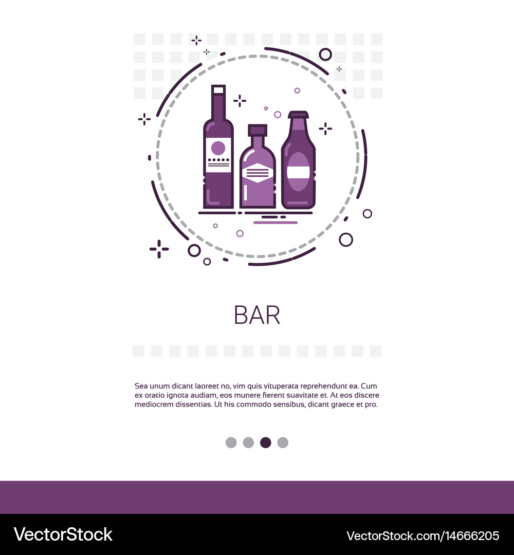 Restaurant bar alcohol drink service banner Vector Image