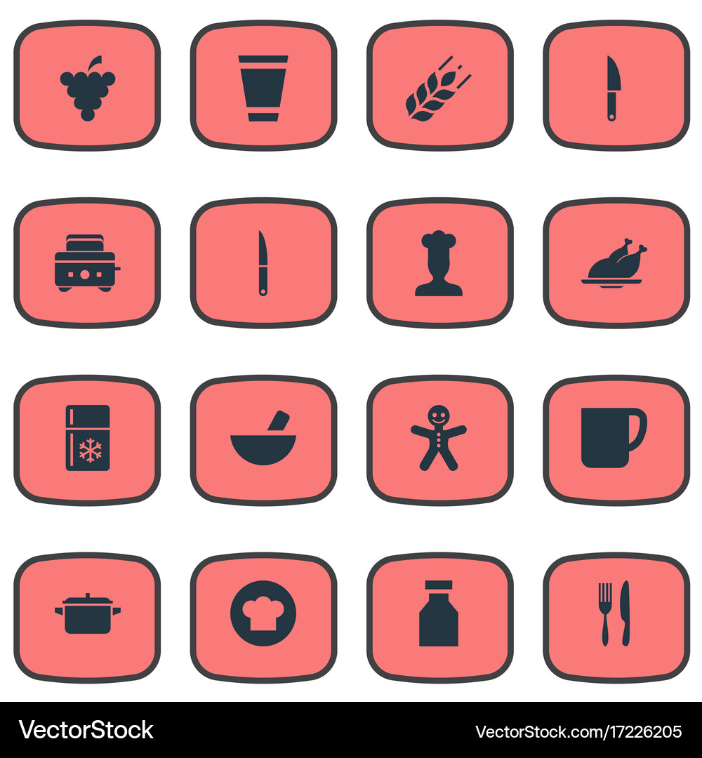 Set of simple preparation Royalty Free Vector Image