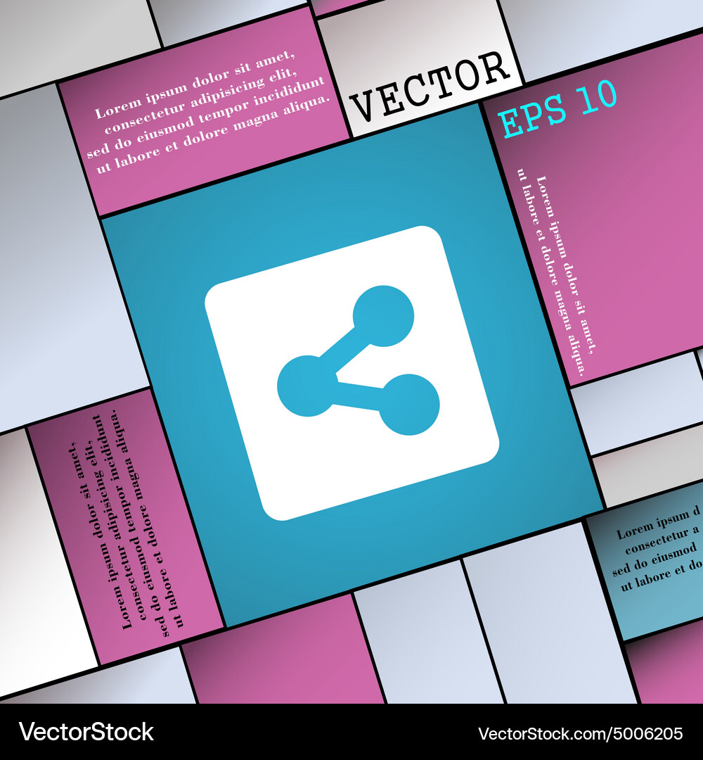 Share icon sign modern flat style for your design Vector Image