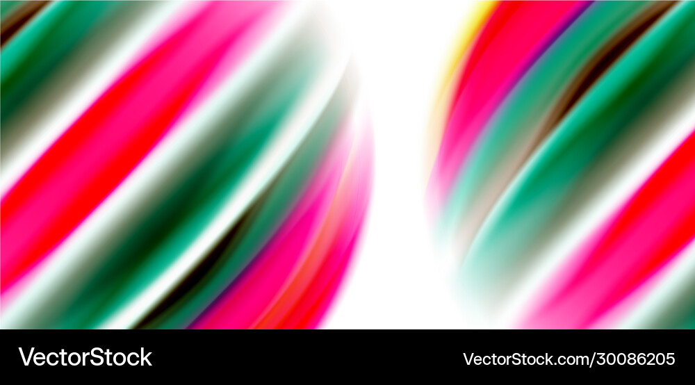 Silk smooth lines on white liquid fluid color Vector Image