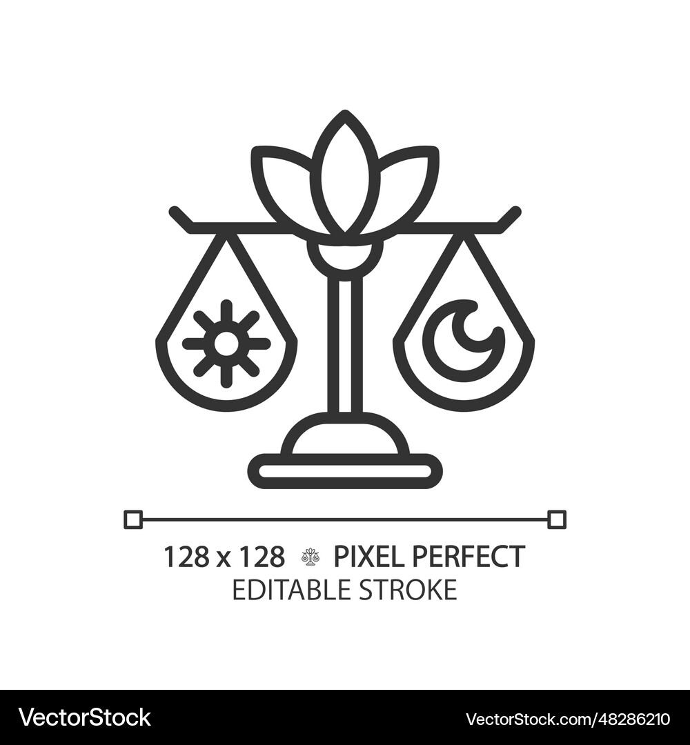 2d customizable day and night balance black Vector Image