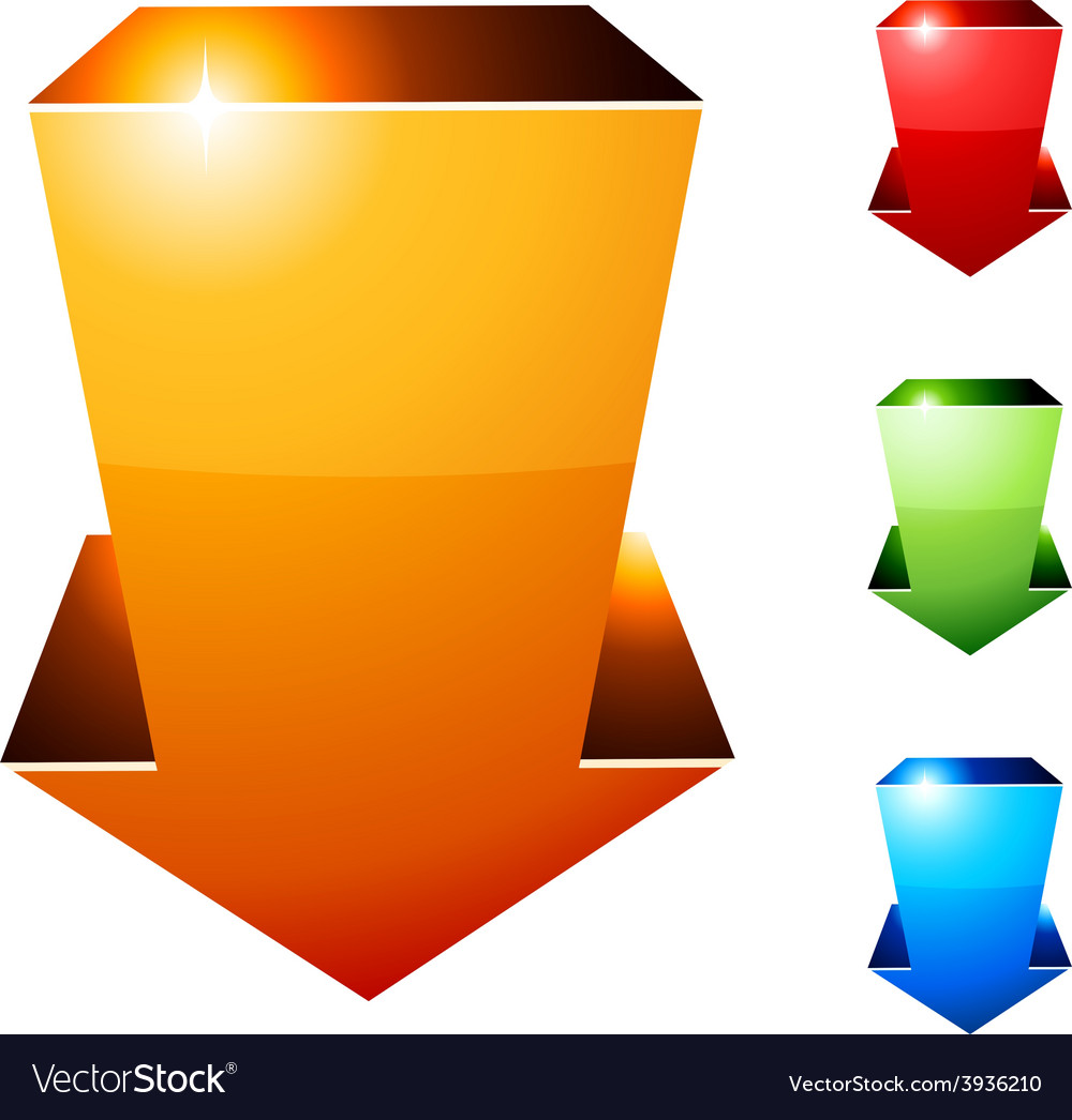 3d arrows Royalty Free Vector Image - VectorStock