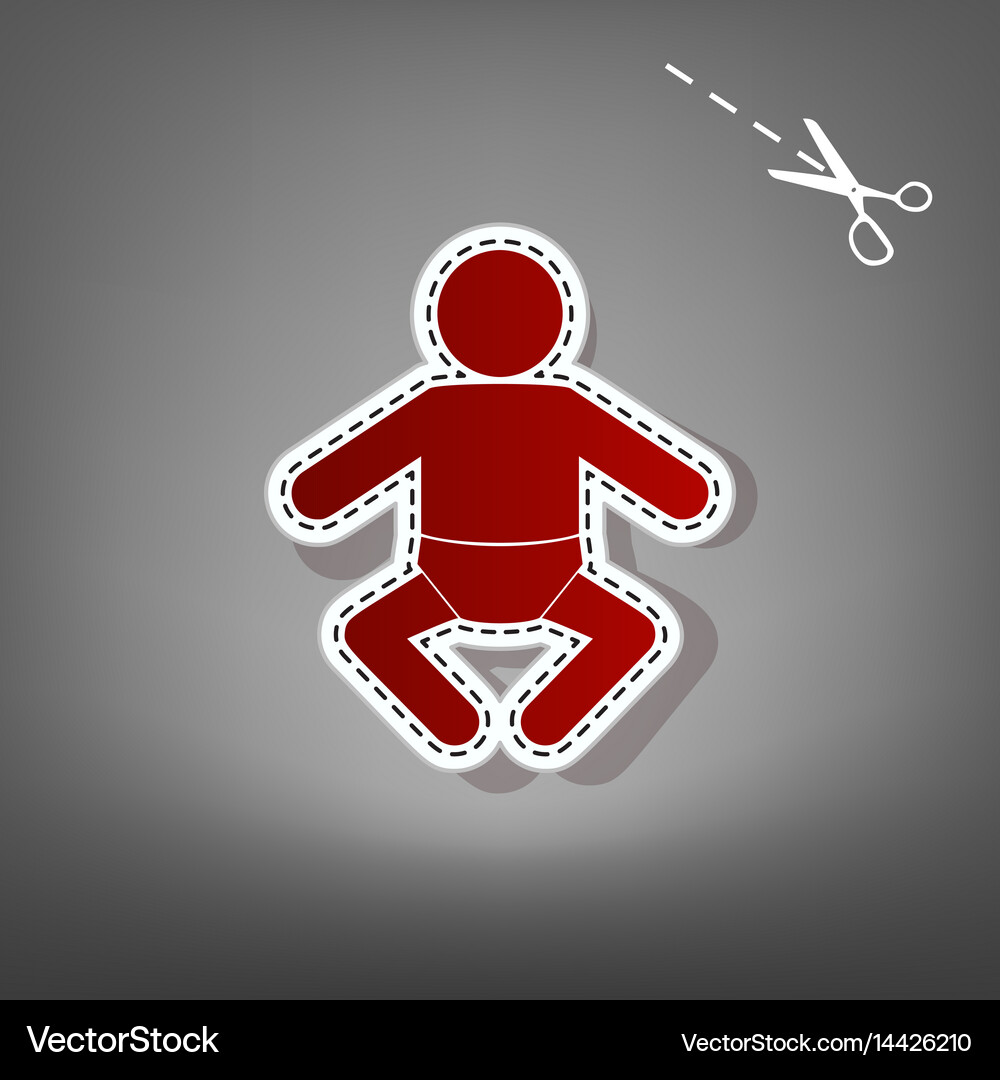 Baby sign red icon Royalty Free Vector Image - VectorStock