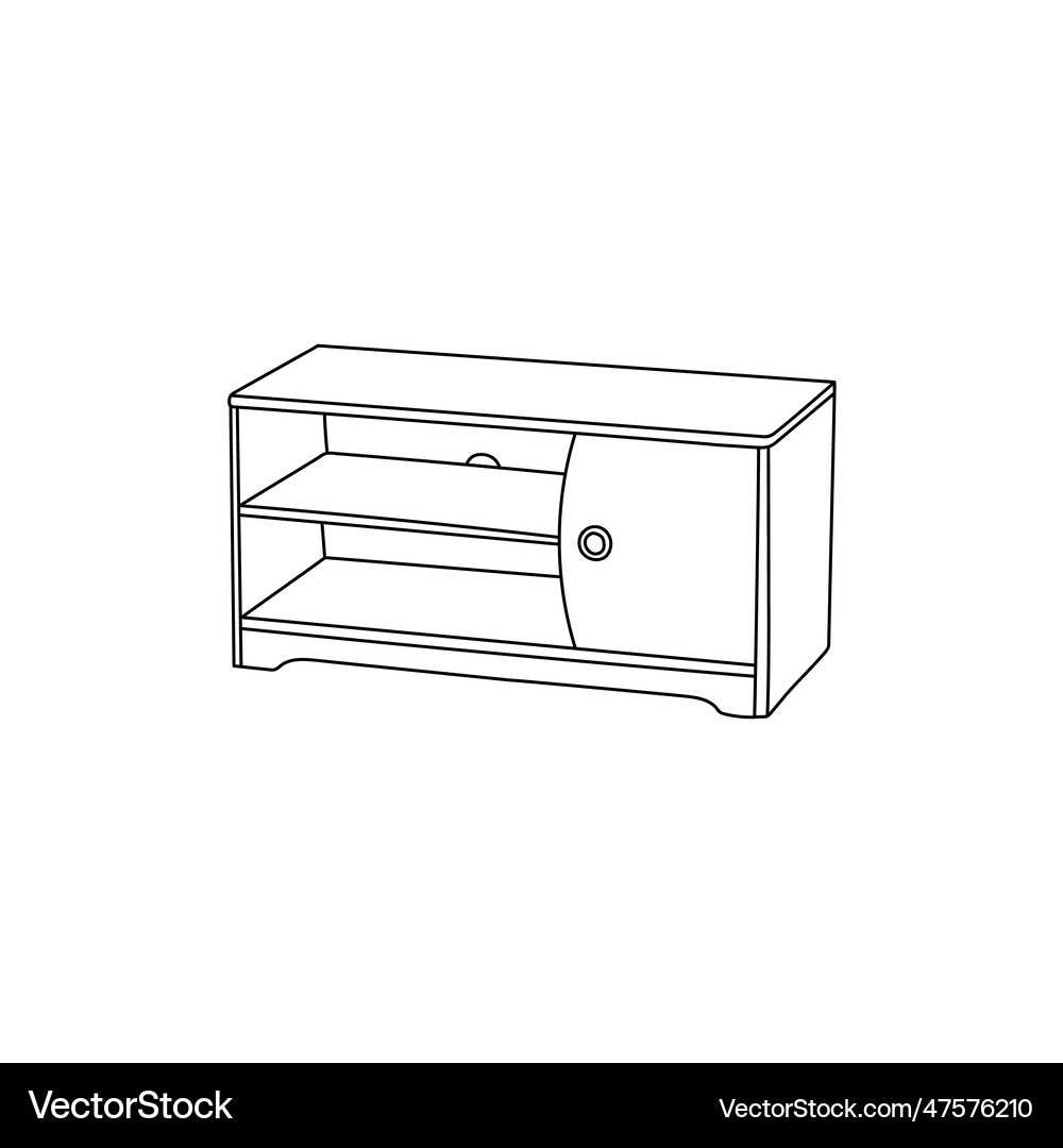 Cabinet with drawer interior icon design cabinet Vector Image