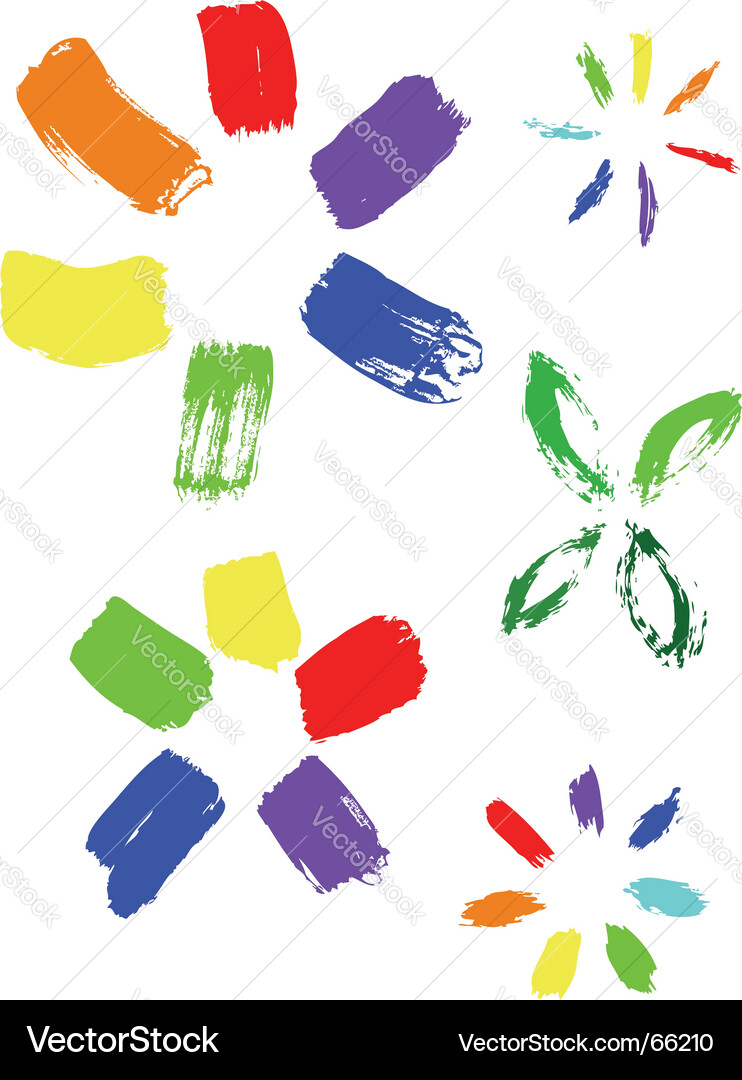 Collection of color ink effects Royalty Free Vector Image