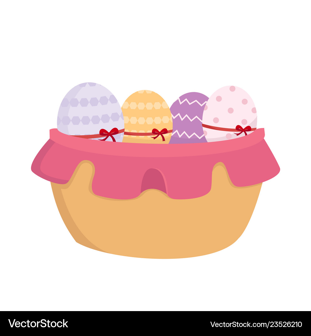 Easter color icons set on white background Vector Image