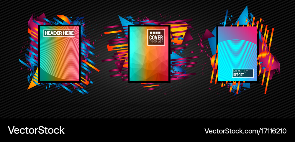 Futuristic frame art design with abstract shapes Vector Image