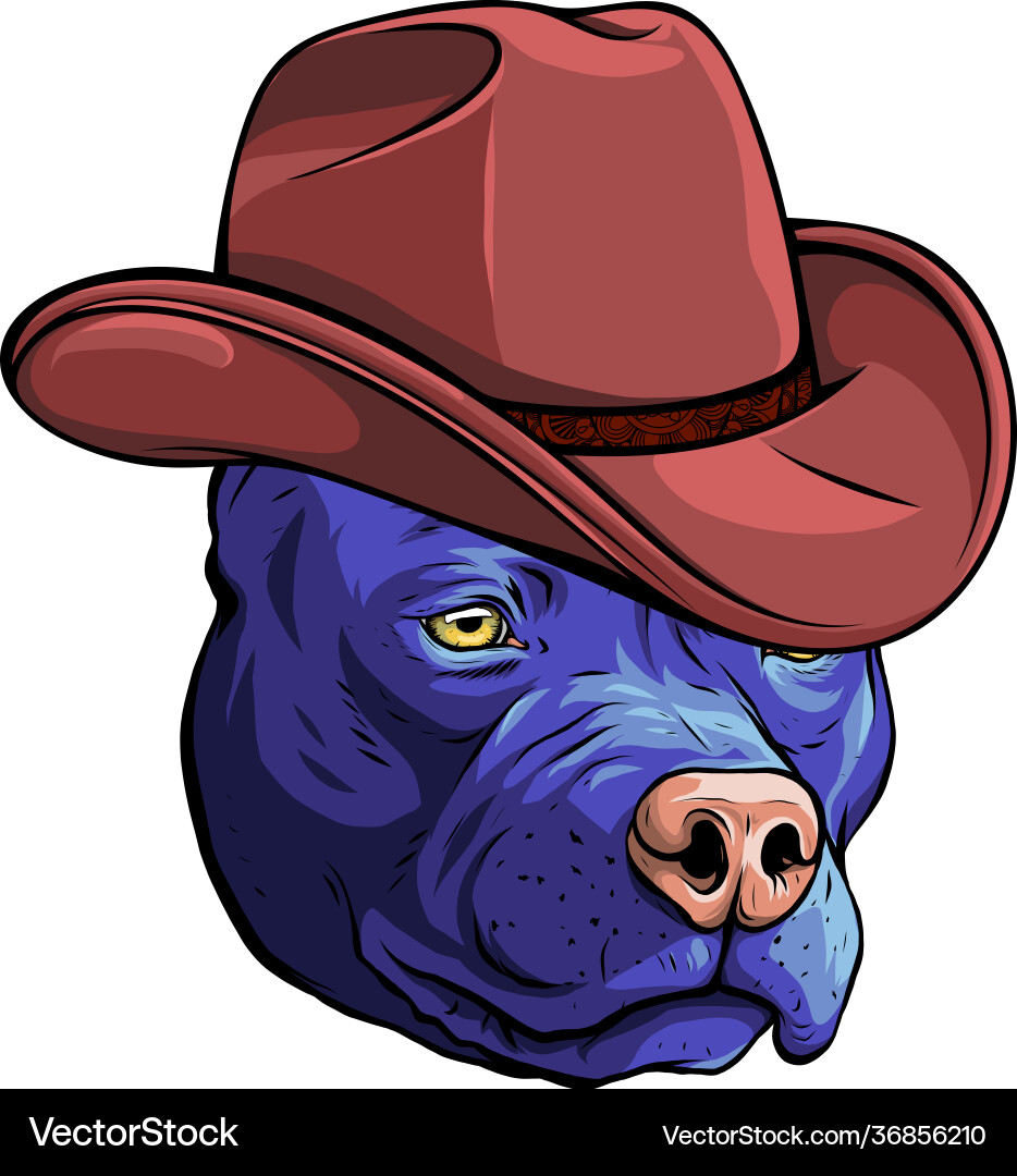 Gangster dog with elegant hat Royalty Free Vector Image