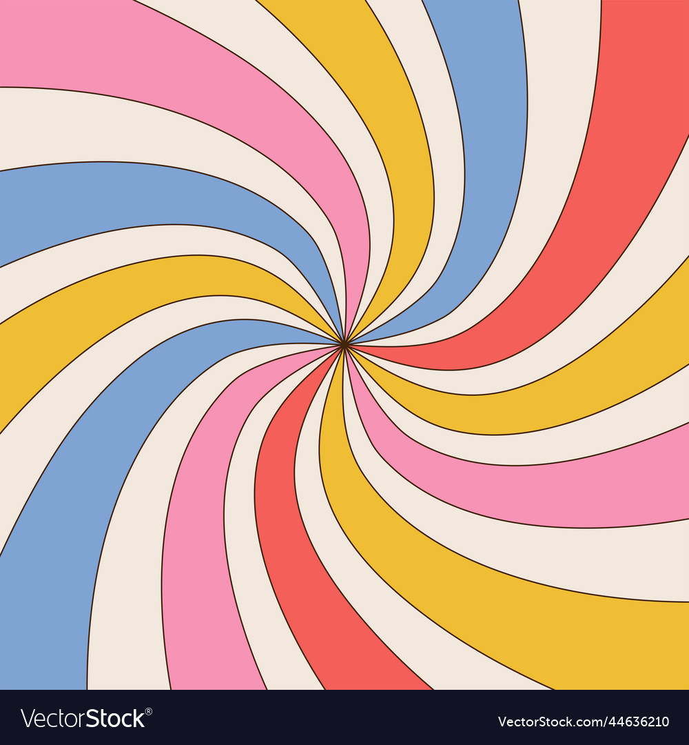 Groovy Abstract Psychedelic Spiral Shaped Vector Image