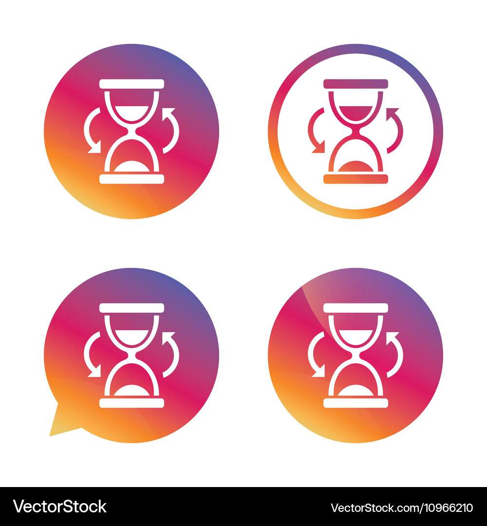 Hourglass sign icon sand timer symbol Royalty Free Vector