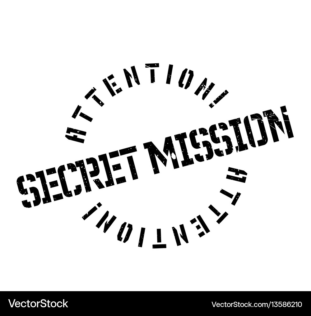 Secret mission rubber stamp Royalty Free Vector Image